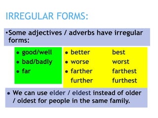 U6 comparatives and superlatives-5 to -2a | PPT