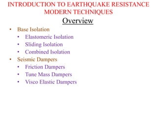 Base isolation and damping | PPTX