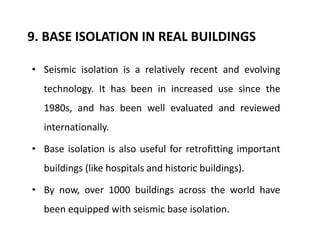 Base isolation and damping | PPTX