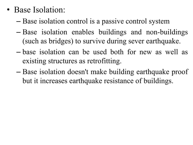 Base isolation and damping | PPTX | Civil Engineering Industry | Industries