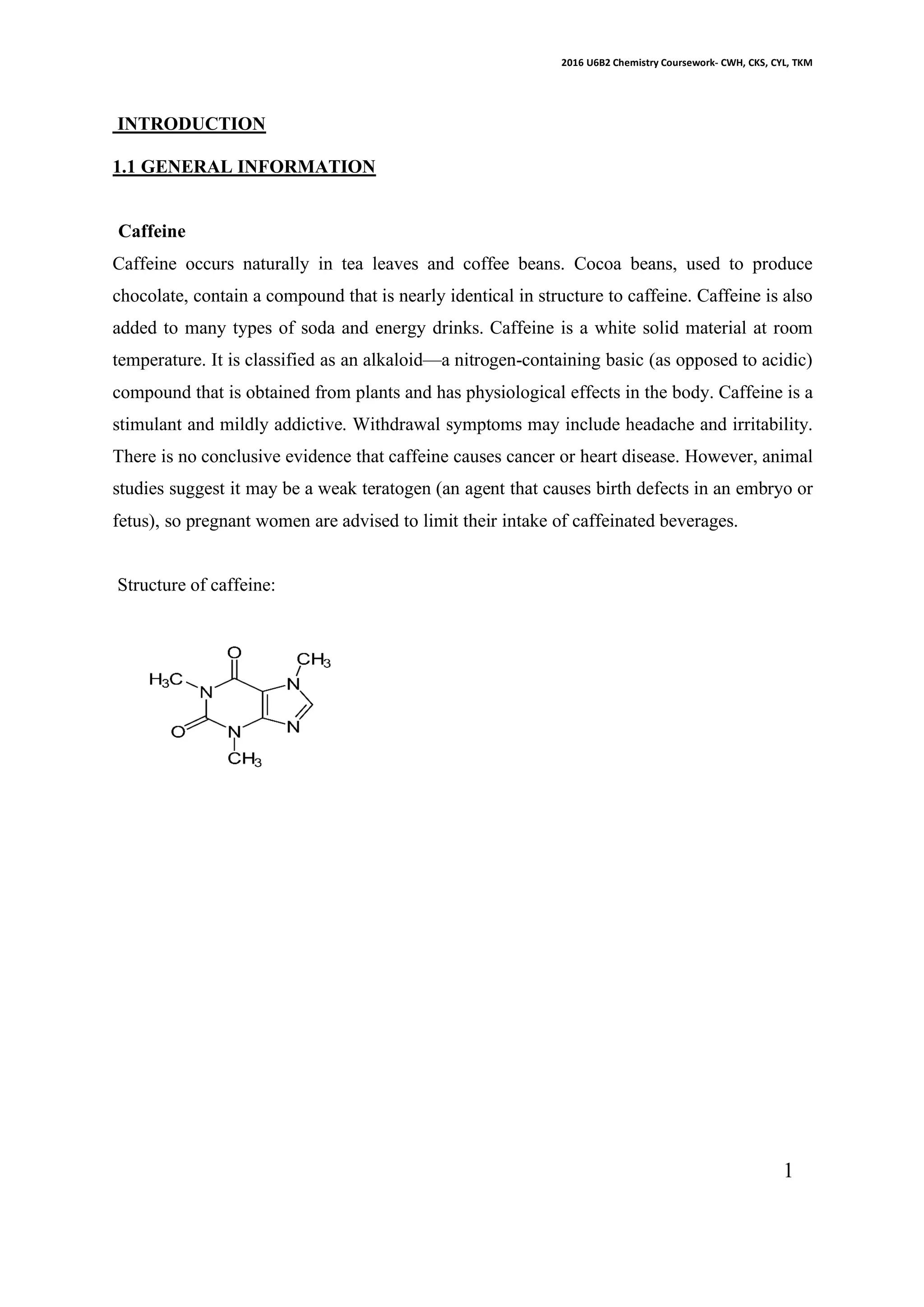 Extraction of caffeine from tea leaves | PDF