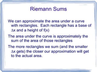 U6 Cn2 Definite Integrals Intro | ODP | Physics | Science