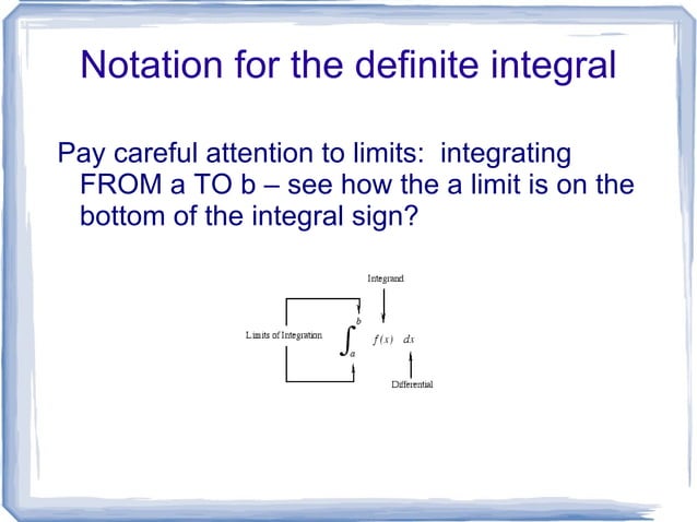 U6 Cn2 Definite Integrals Intro | ODP | Physics | Science