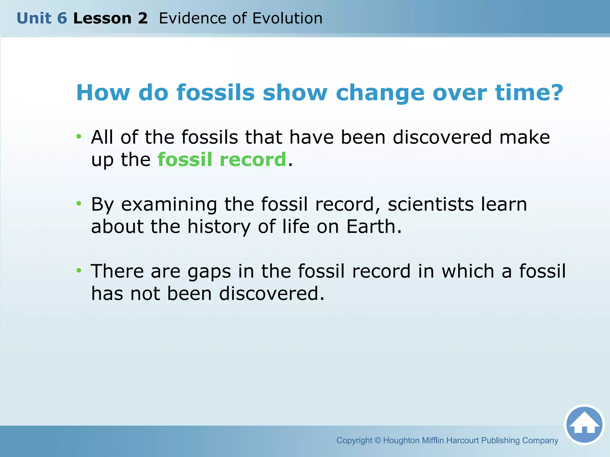 U6 L2 Evidence of Evolution | PPT