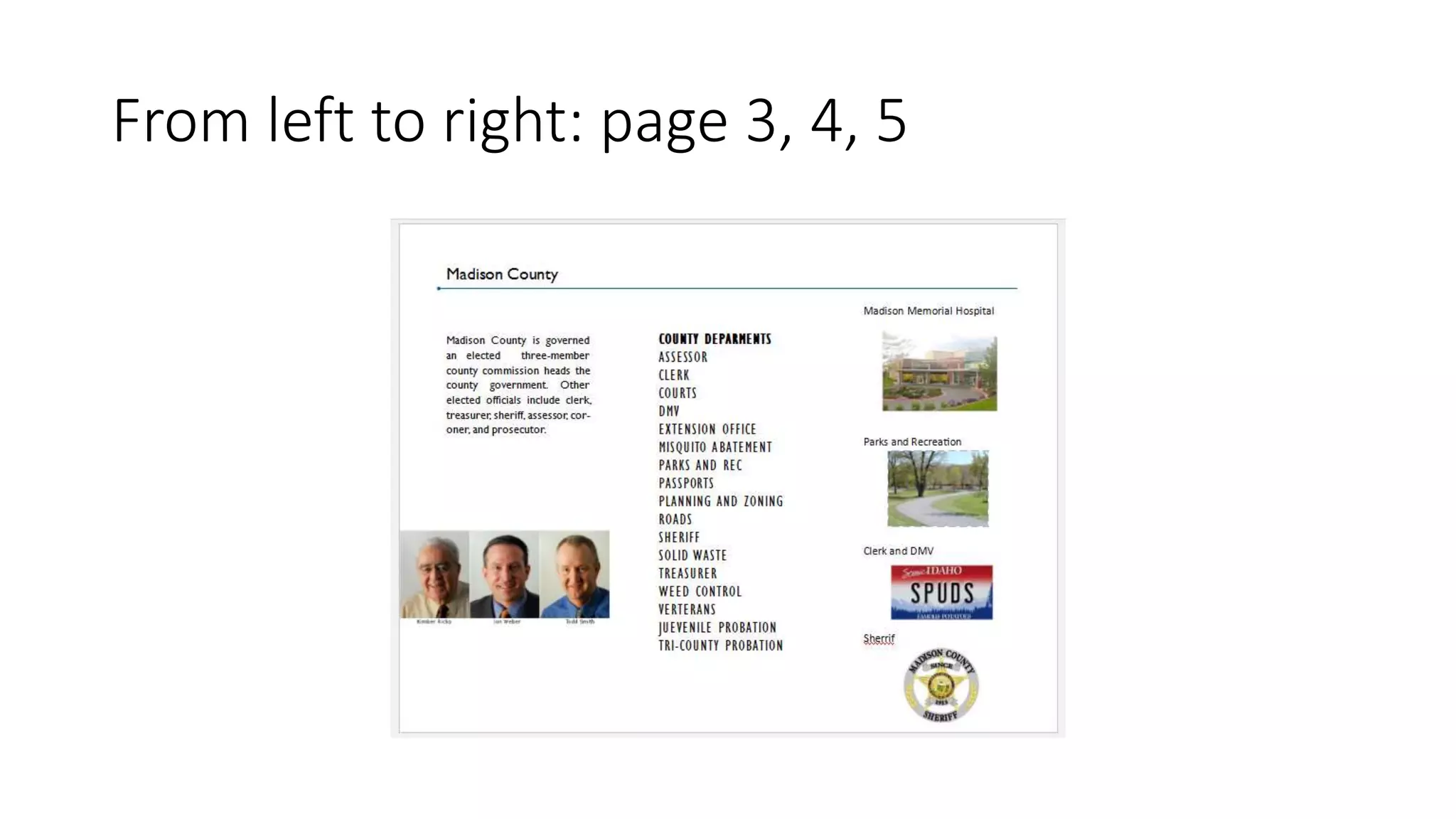 U7 a5 capable county brochure work sample | PPT