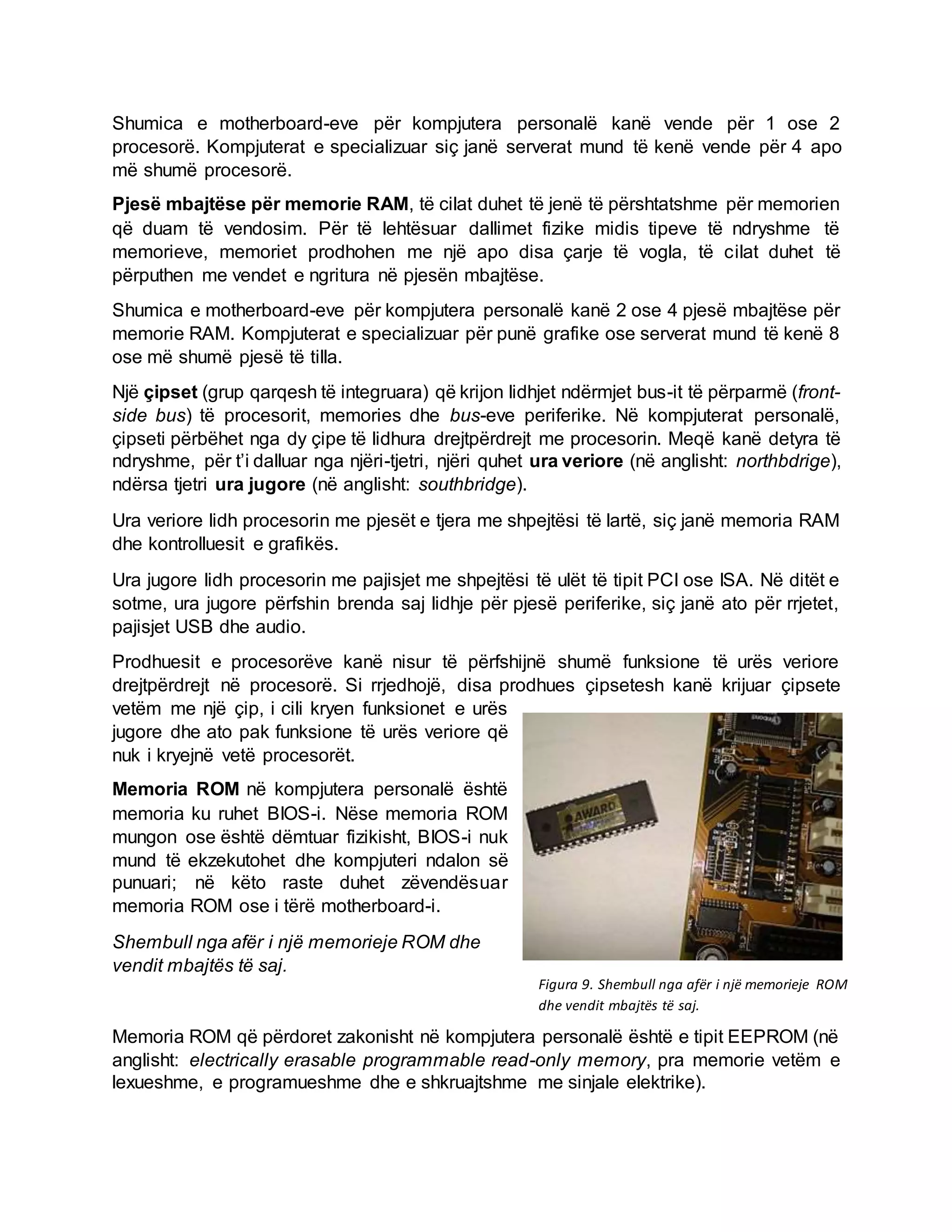 Detyre Kursi - Pjeset fizike te Kompjuterit | DOCX