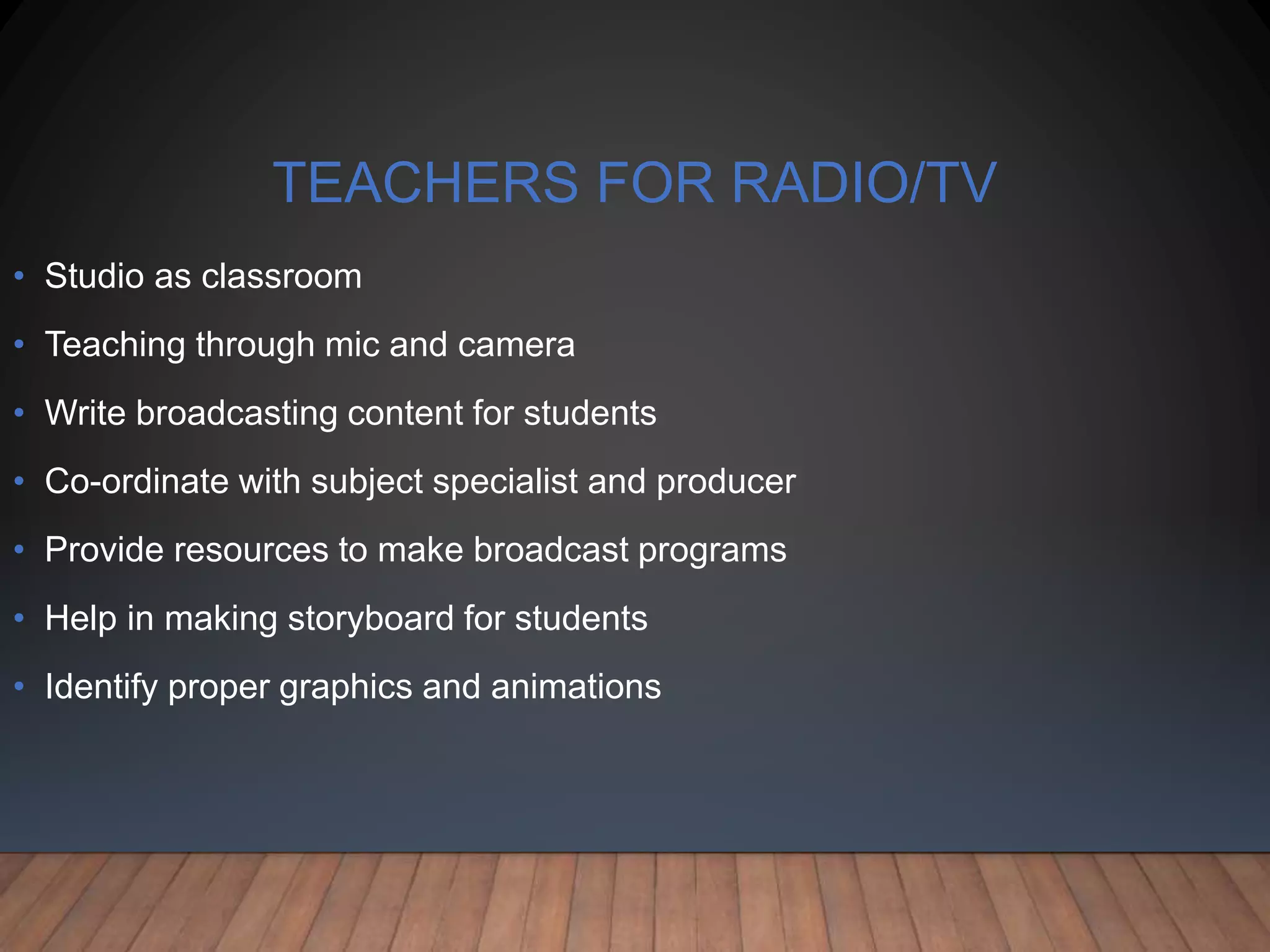 Broadcast media-Unit 8-Personnel of Broadcast Media | PPTX