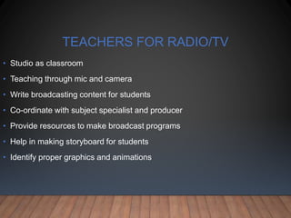 Broadcast media-Unit 8-Personnel of Broadcast Media | PPTX