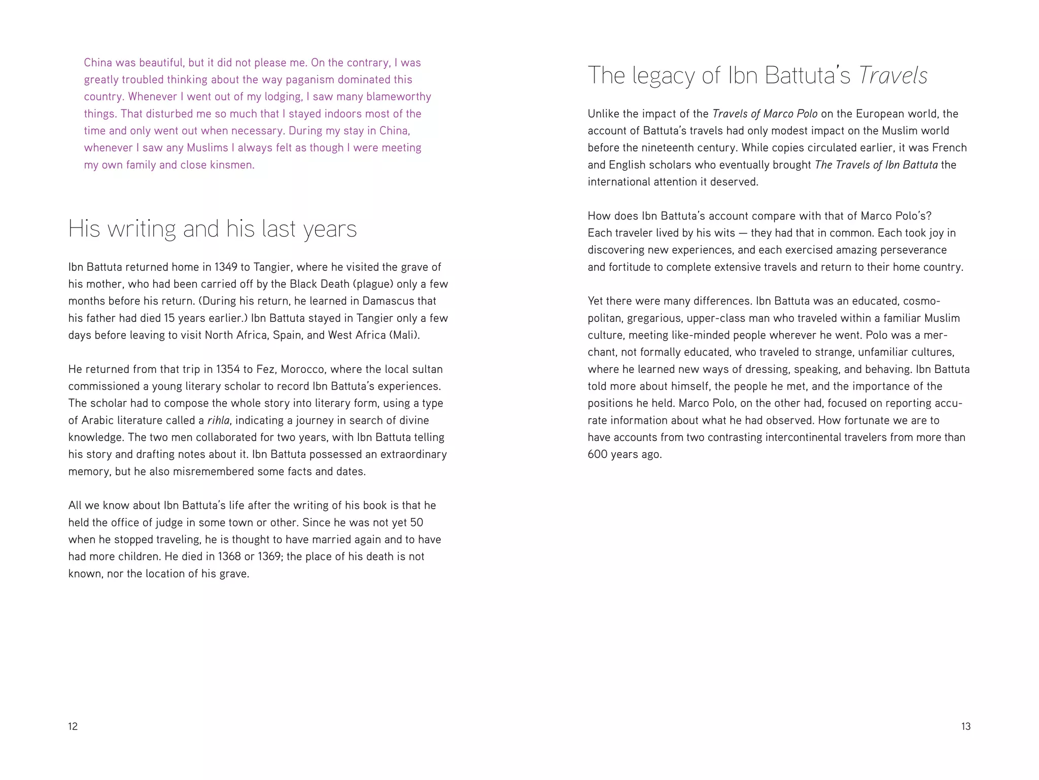 Unit 8: Ibn Battuta | PDF