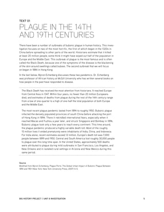 Investigation: How and Why Has Our Reaction To Disease Changed? | PDF ...