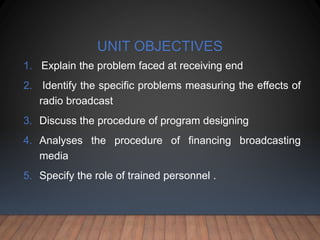 BROADCAST MEDIA - UNIT 9 - PROBLEMS INVOLVED IN IMPLEMENTATION OF THE ...