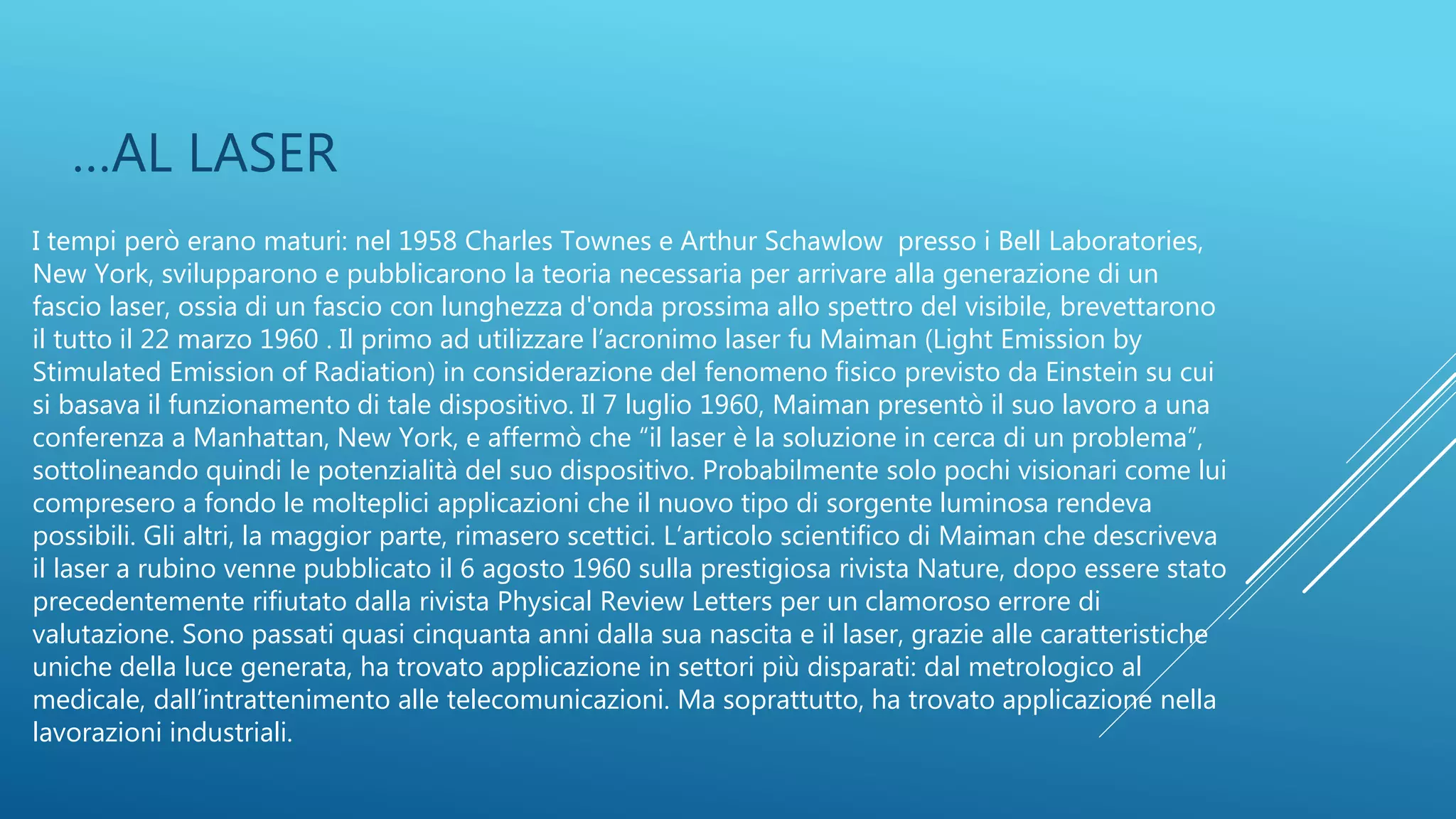 Da un tubo risonante al maser | PPT