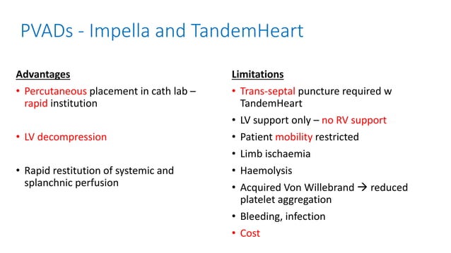 RVADs/LVADs and all things mechanical by Dr Jayshree Lavana | PPT