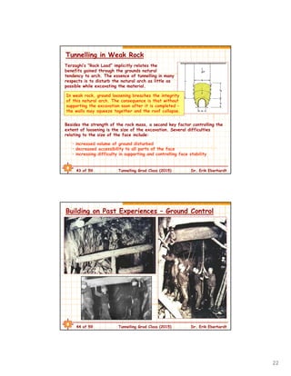 Tunnelling & underground design (Topic5-hard & weak rock tunnelling) | PDF