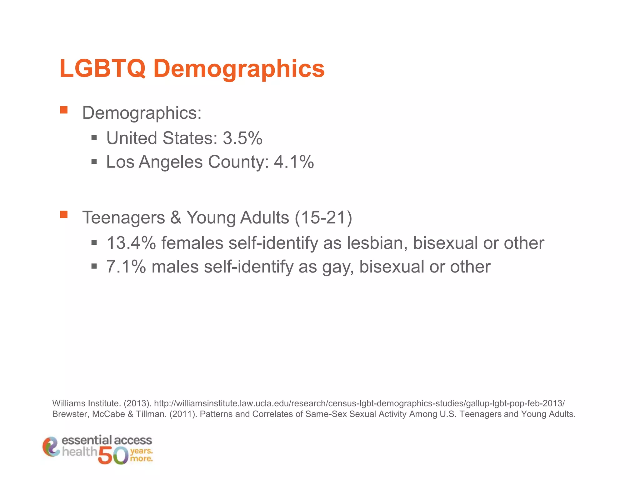 Providing inclusive care for LGBTQ patients at SBHCs | PPTX