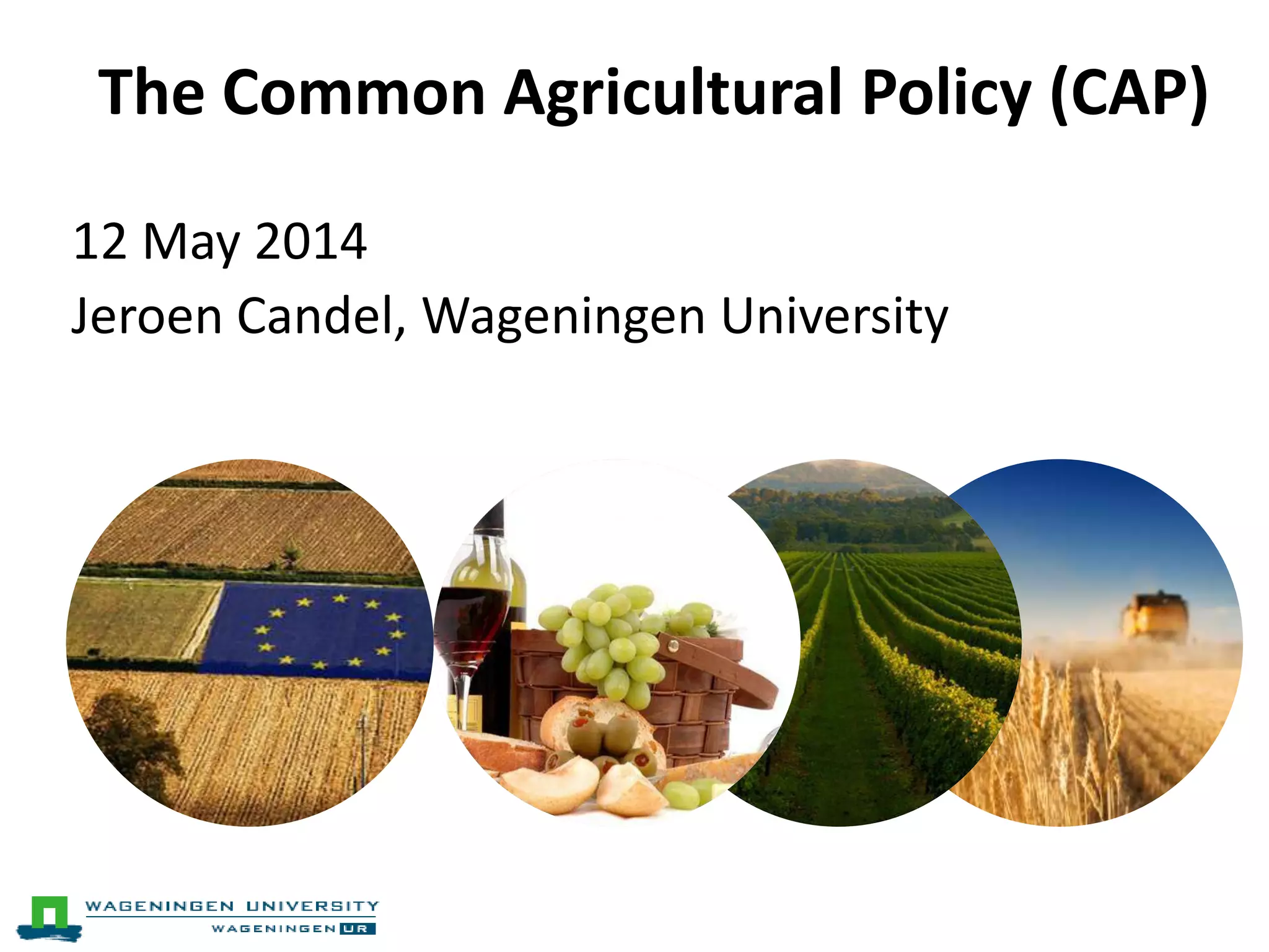 Lecture Common Agriculture Policy | PPT