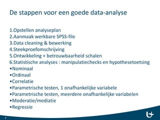 statistiek - SPSS - masterproef / scriptie - data-analyse | PDF