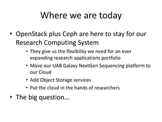 OpenStack and Ceph case study at the University of Alabama | PPTX