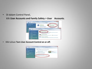 UAS KEAMANAN JARINGAN USER ACCOUNT CONTROL (UAC) | PPTX