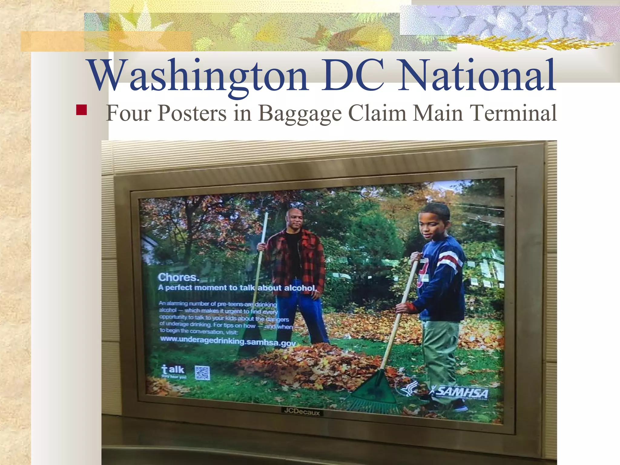 SAMHSA Underage Drinking DC OOH Poster Campaign | PPT
