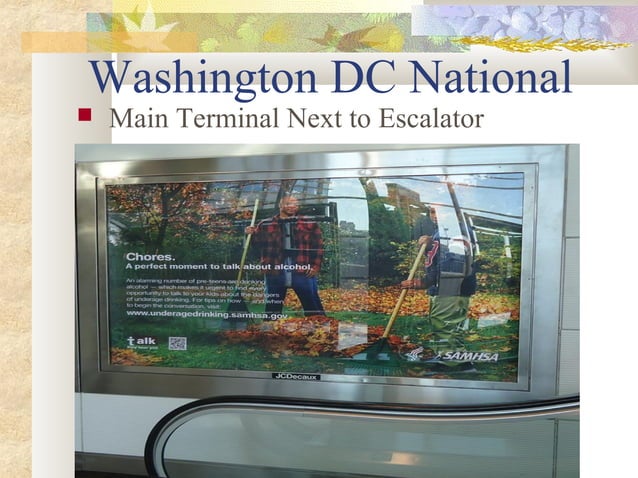 SAMHSA Underage Drinking DC OOH Poster Campaign | PPT
