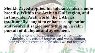 United arab emirates and the story of their tolerance | PPTX