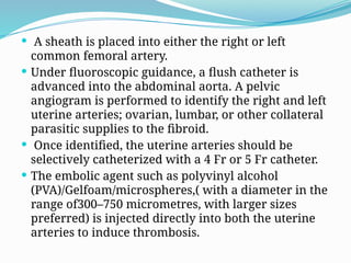 UAE.pptx uterine artery embolization..advanced treatment of fibroids | PPTX