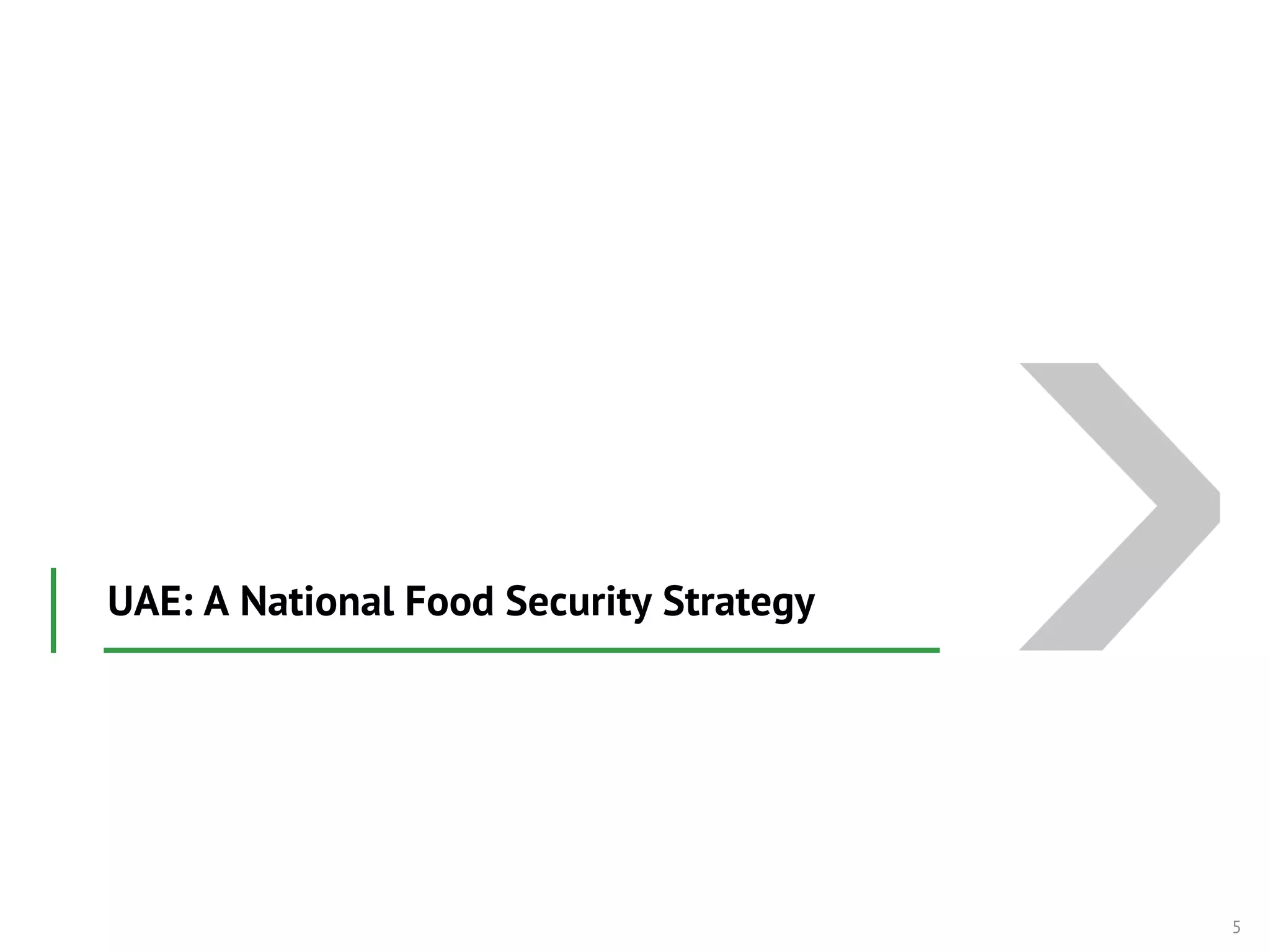 UAE: A National Food Security Strategy | PDF