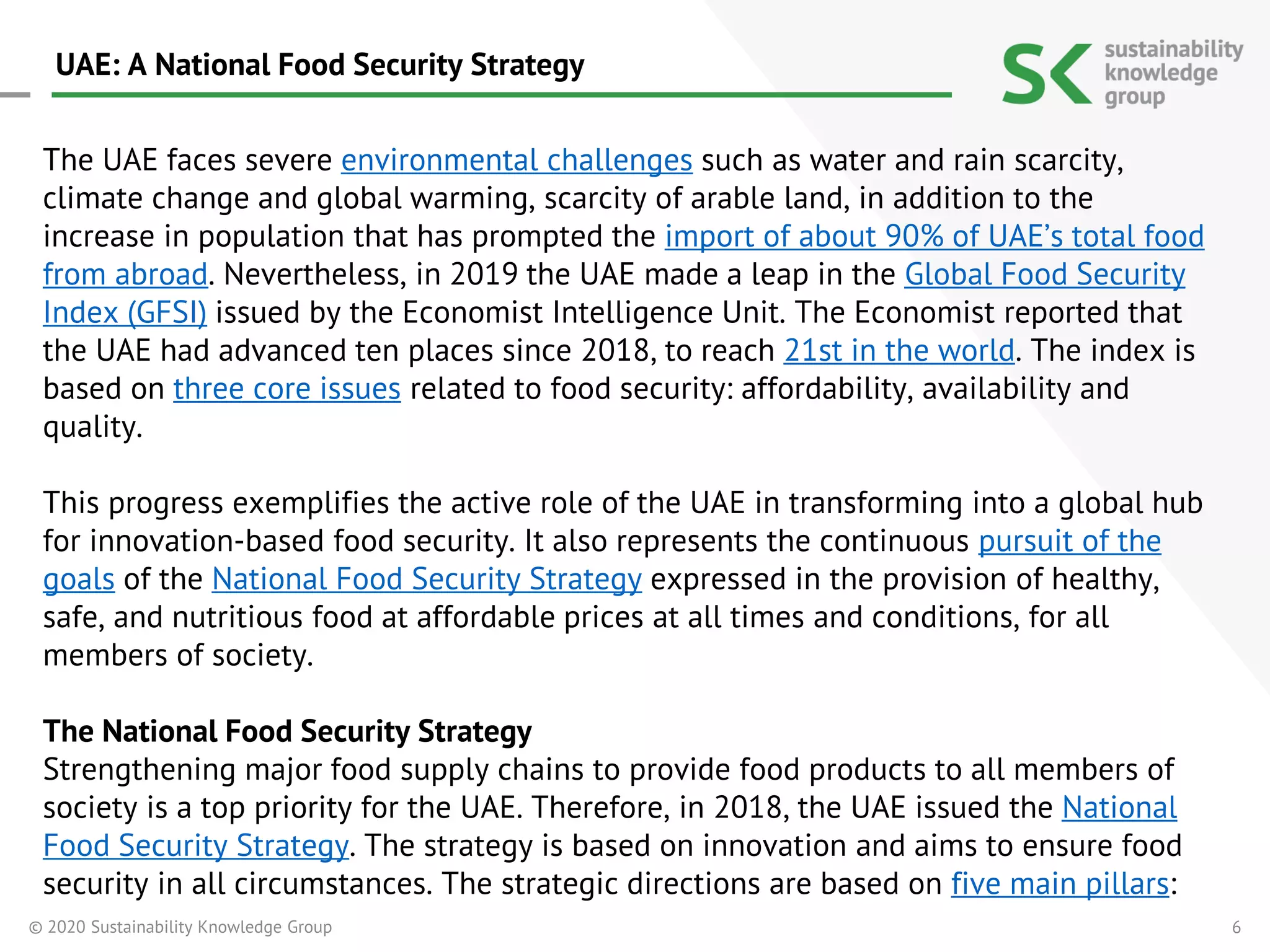 UAE: A National Food Security Strategy | PDF