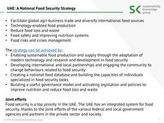 UAE: A National Food Security Strategy | PDF