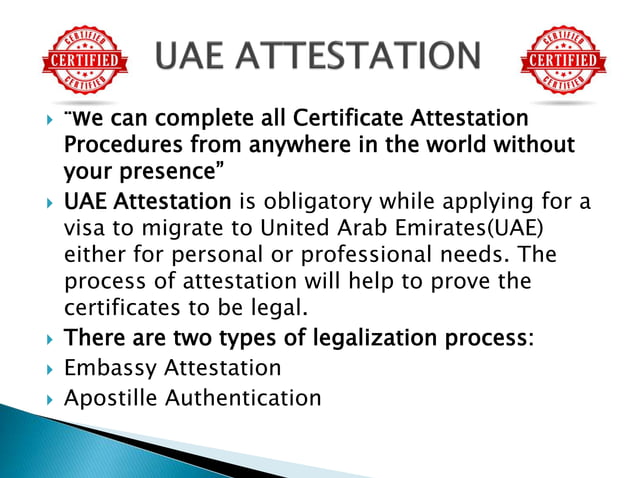 Uae Certificate attestation | PPT