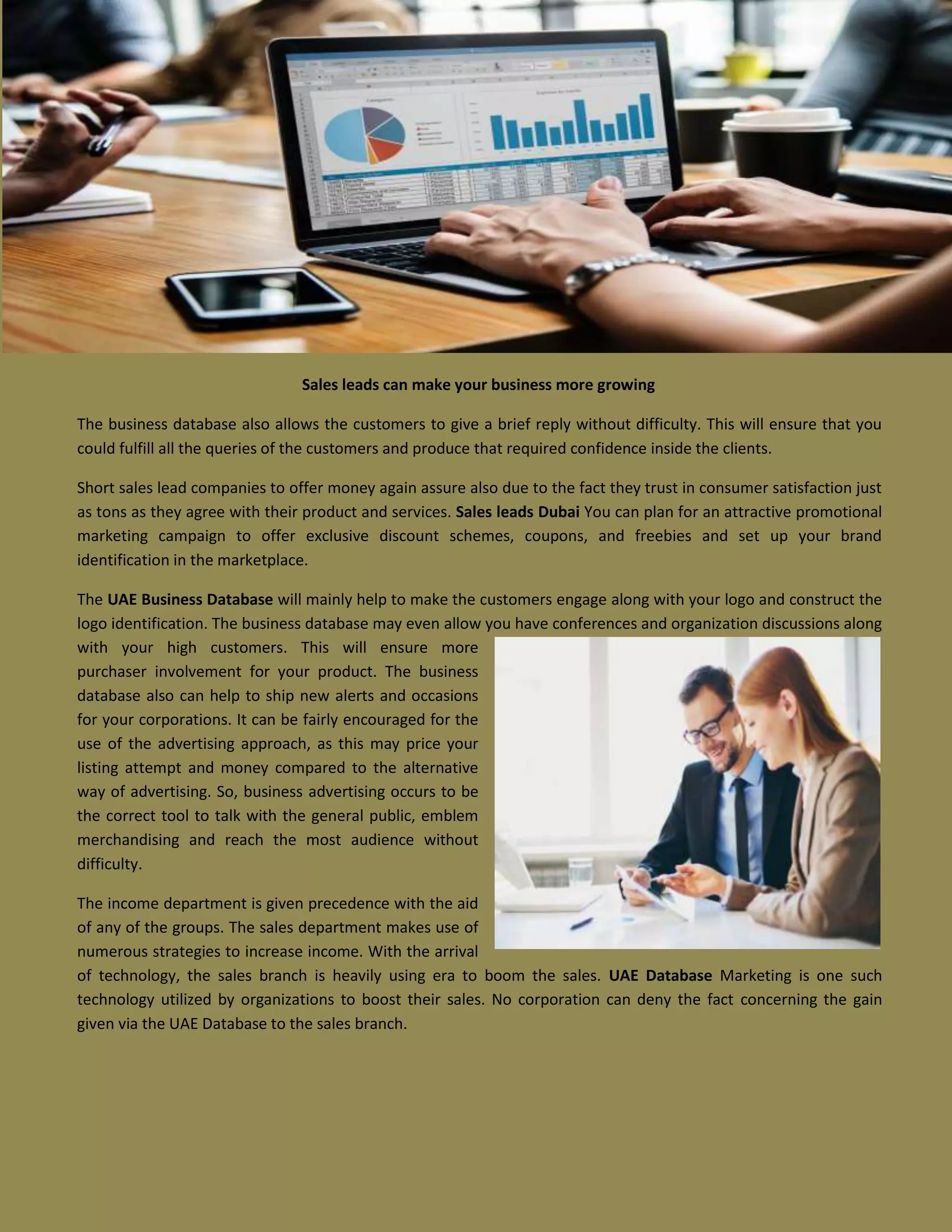 Uae business database | PDF