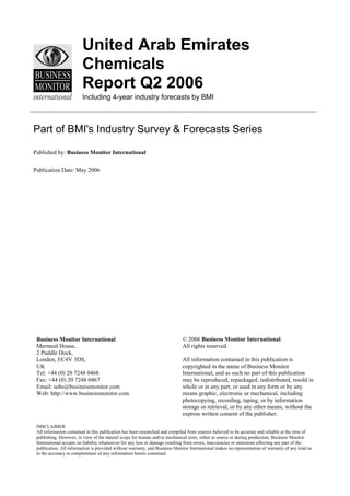 UAE Chemical Report | PDF