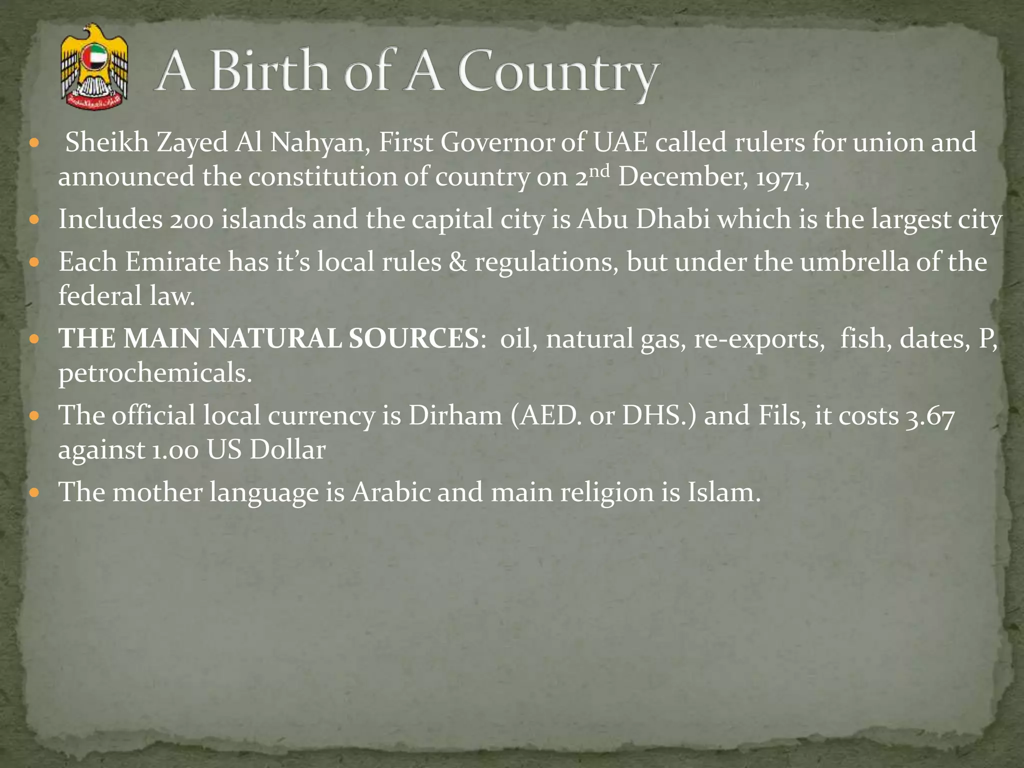 UAE Culture, Customs And Etiquette | PPSX