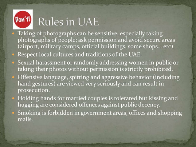 UAE Culture, Customs And Etiquette | PPSX