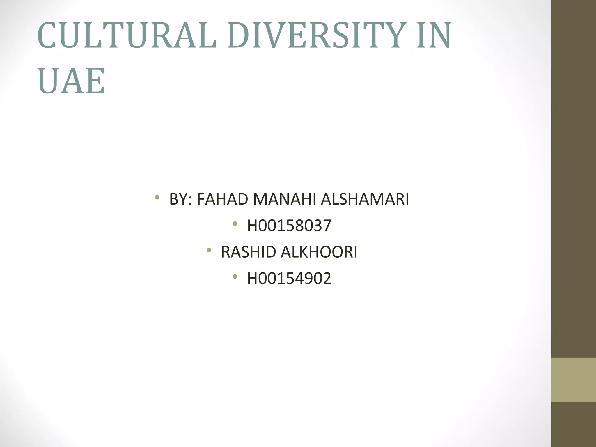 Uae culture diversity | PPT
