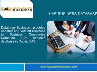 UAE database 2020 | PPT