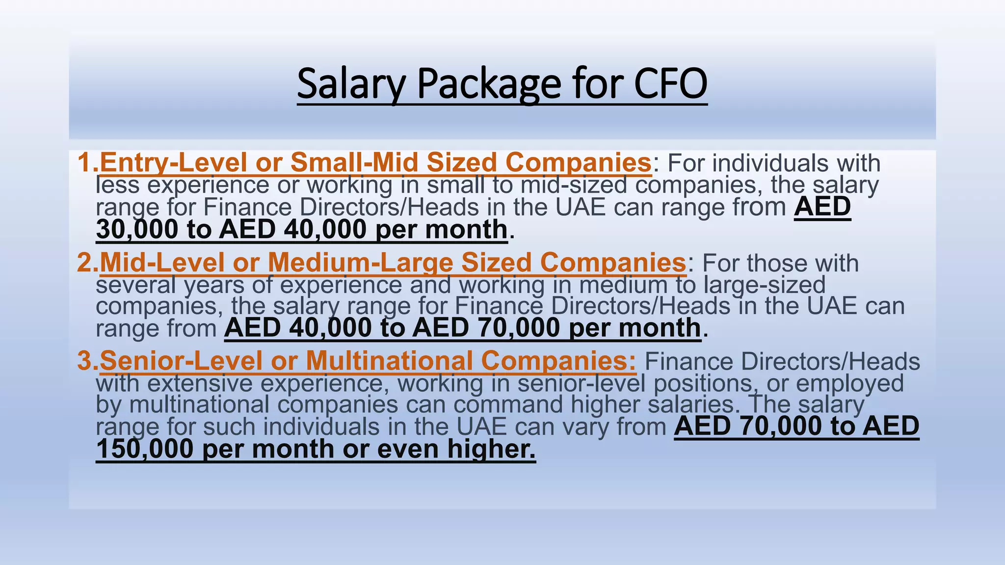 UAE Finance Managers and Accountant Roles Duties and Salary Package | PPTX