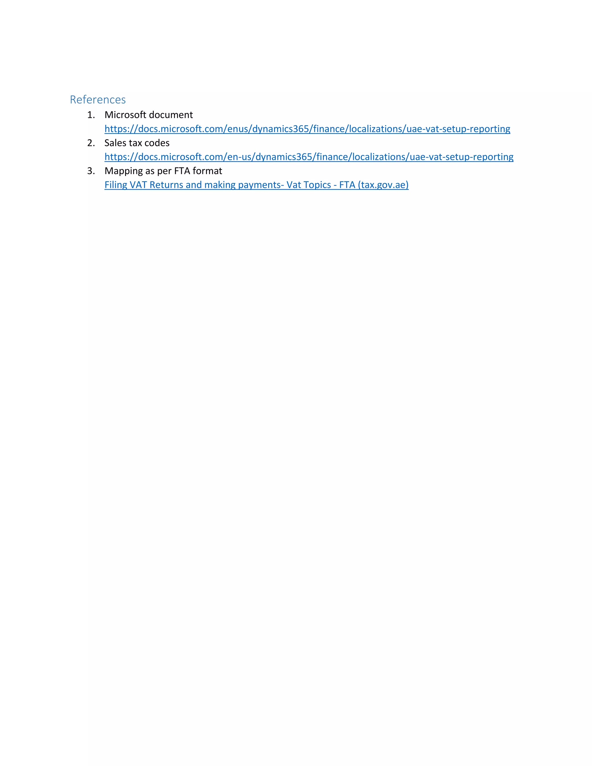 UAE FTA Vat declaration - config guide | PDF