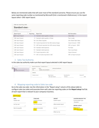 UAE FTA Vat declaration - config guide | PDF