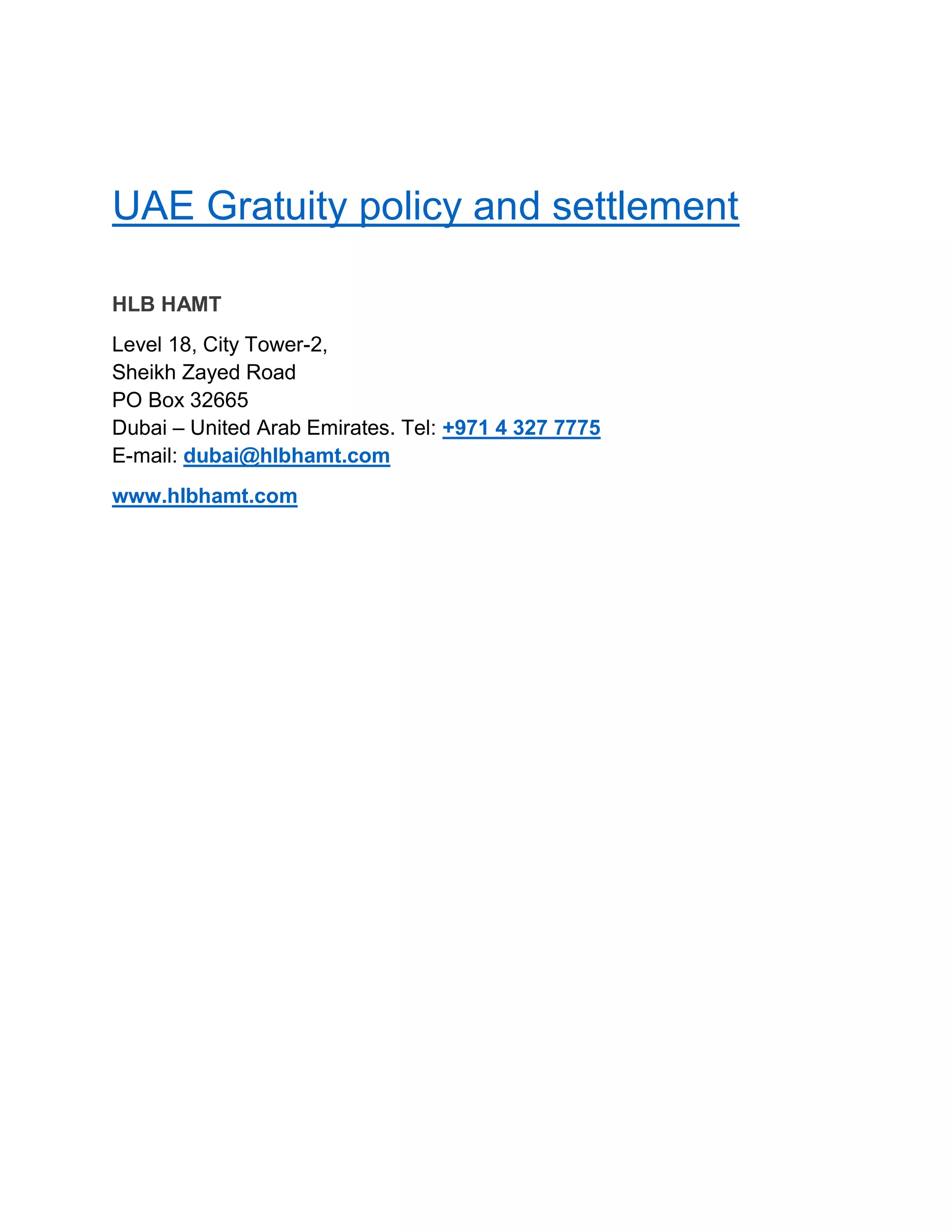 UAE Gratuity policy and settlement.pdf