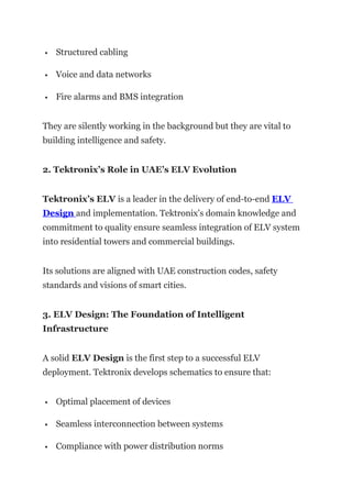 UAE infrastructure transformed Tektronix ELV leads the way.docx