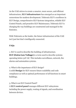 UAE infrastructure transformed Tektronix ELV leads the way.docx