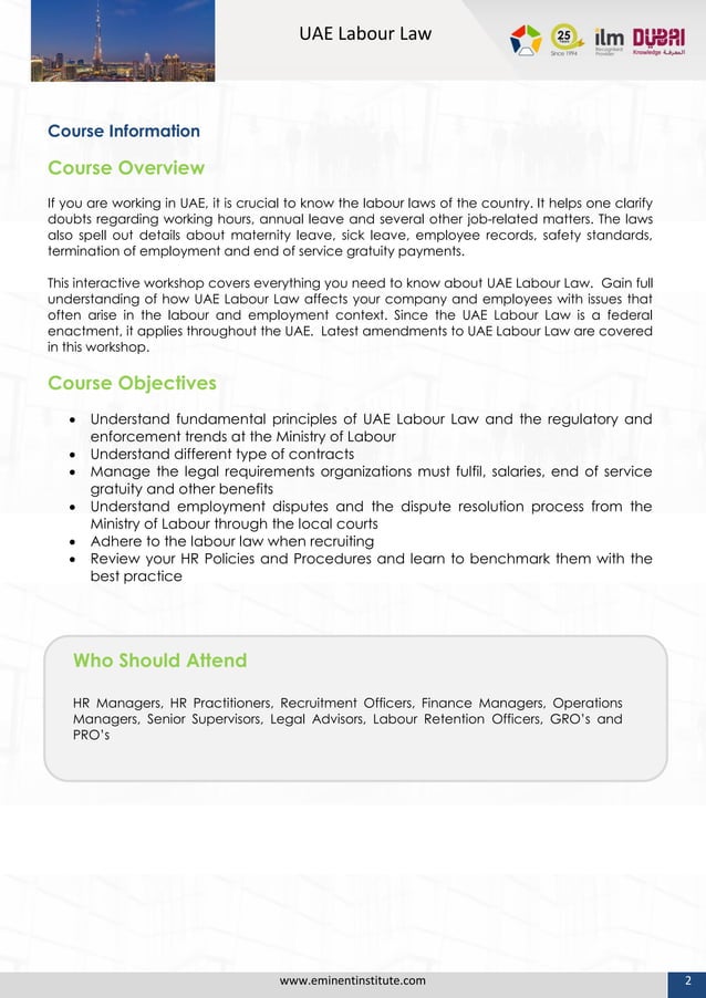 Uae labour law 1 | PDF