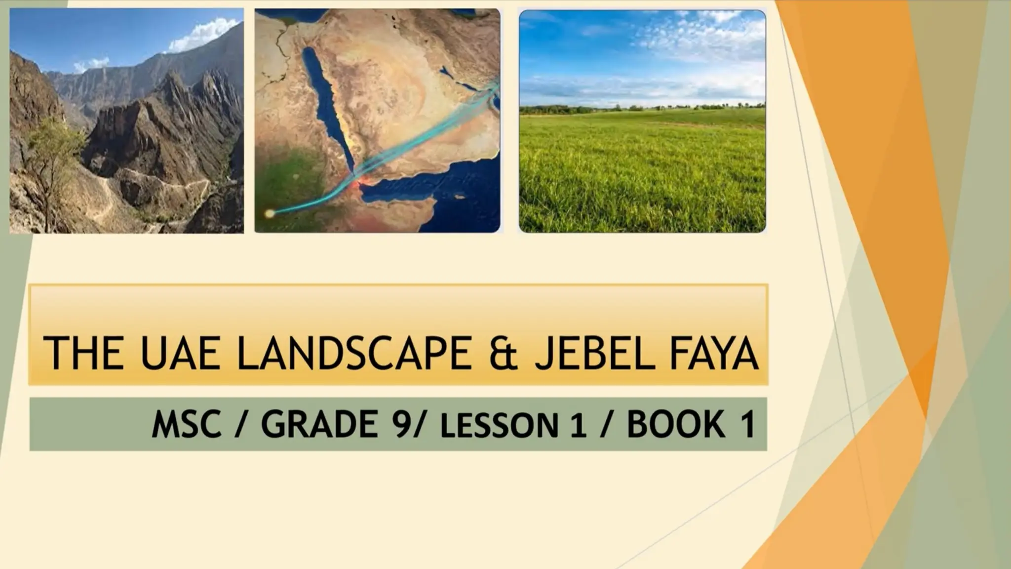 UAE LANDSCAPE & JEBEL FAYA, UNIT 3, MSCs CLASS 9.pdf