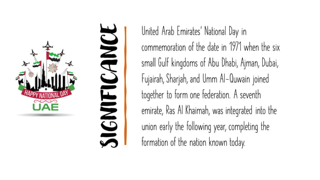 Uae national day ppt | PDF | National & Civic Holidays | Holidays