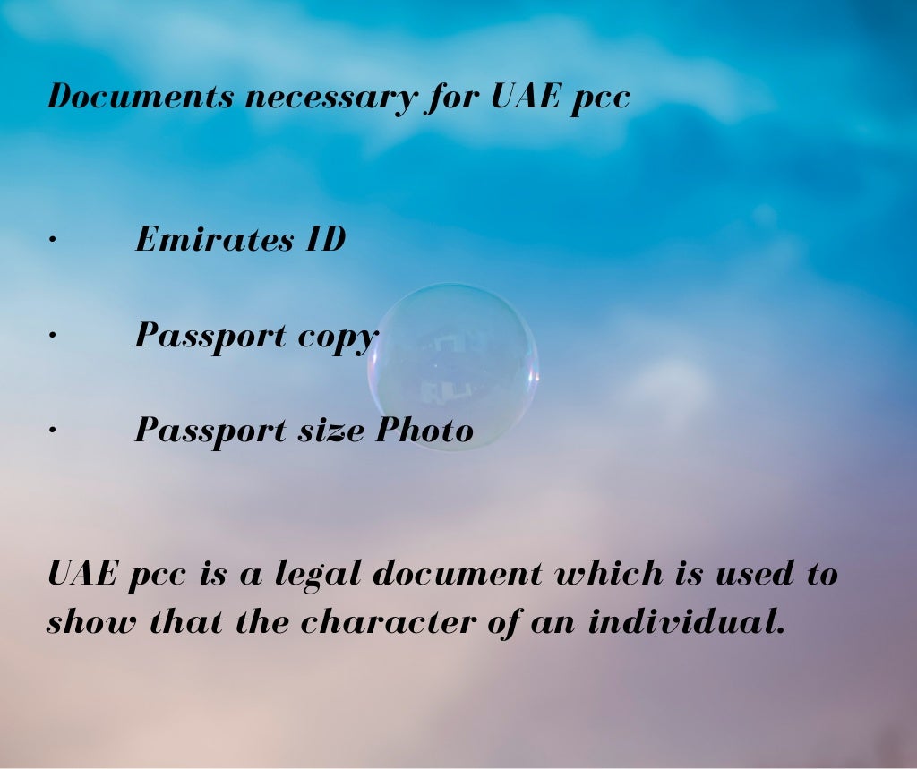 Uae Police Clearance Certificate Uae Police Clearance Certificate