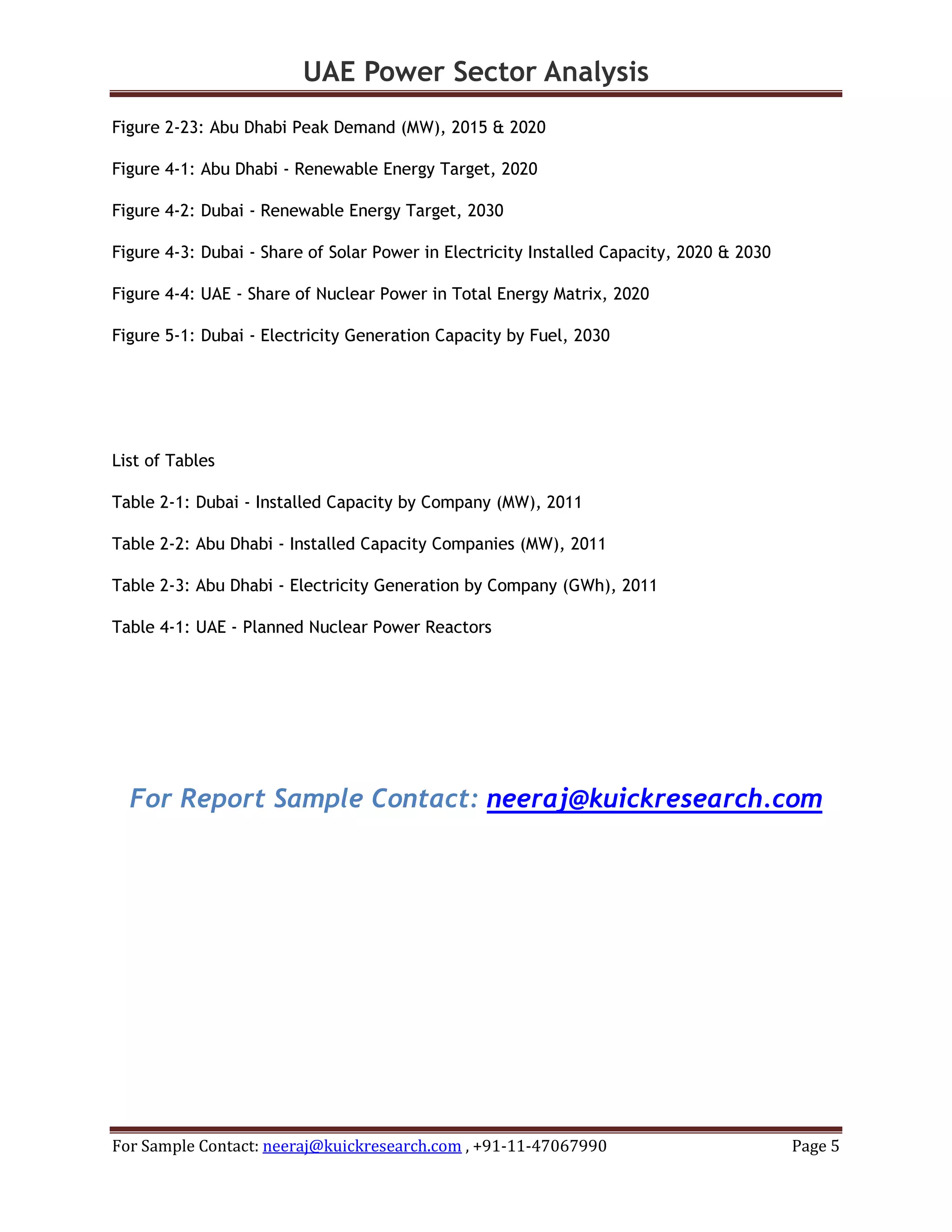 Uae power sector analysis | PDF
