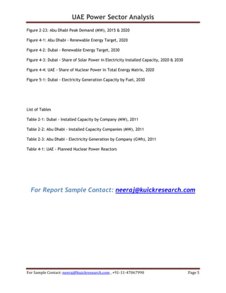Uae power sector analysis | PDF