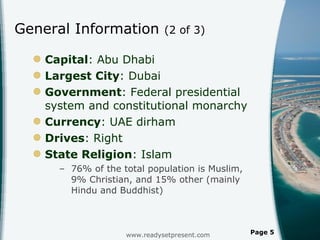 UAE Powerpoint Country | PPT